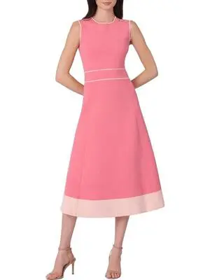 Shoshanna Embellished Knit Midi Dress - Petal