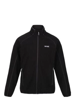 REGATTA Full Zip Fleece Jacket With Standing Collar - Black
