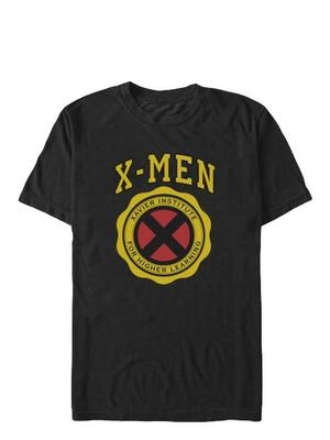 MARVEL: X-MEN '97 Xavier Institute Yellow Badge Short Sleeve Graphic T-shirt - Black