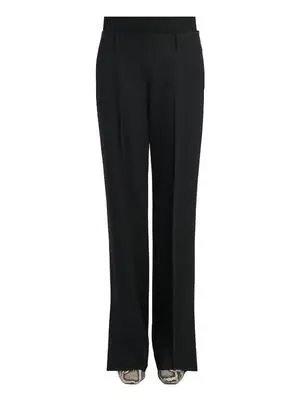 Khaite Grenare Split Hem Virgin Wool Pants - Black