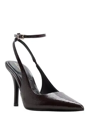 Aldo Nikoletta Ankle Strap Stiletto Pumps - Maroon