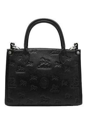 CAVALINHO Embossed Leather Handbag - Black