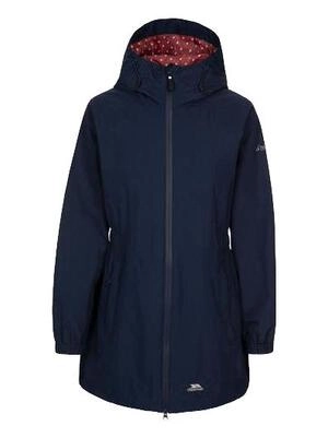 TRESPASS Waterproof Parka Jacket With Printed Lining - Navy