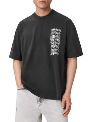 ALLSAINTS Repeat Graphic T-shirt - Washed Black
