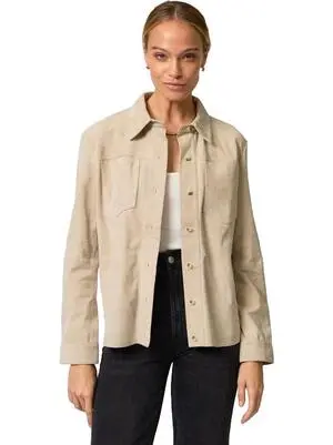 CENTRAL PARK WEST Central Park West Suede Overshirt