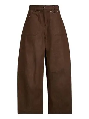 Simone Rocha Utility Curve Wide Leg Jeans - Tan