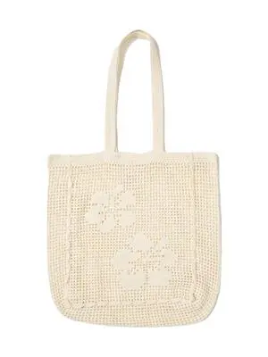 L*Space Island Time Crochet Cotton Tote - Cream