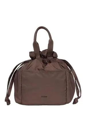 CALPAK Insulated Lunch Bag With Drawstring Closure - Walnut