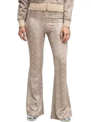 PUMA PUMA Snake Print Flared Leggings Mouse Gray