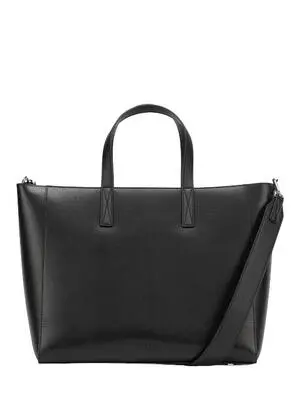 CALPAK Haven Faux Leather Laptop Tote - Black