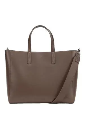CALPAK Haven Faux Leather Laptop Tote - Espresso