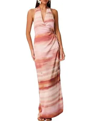 SNDYS. Atlanna Wrap Maxi Dress - Shell Print