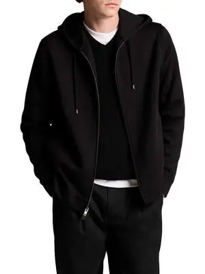 Vince Scuba Full Zip Hoodie - Black
