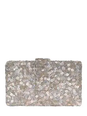 SIMITRI Classic Sequin Clutch - Cloud