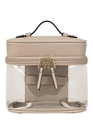 CALPAK Clear Train Case - Stone