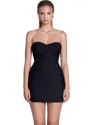 LEAU Solstice Strapless Sculpt Mini Dress - Black