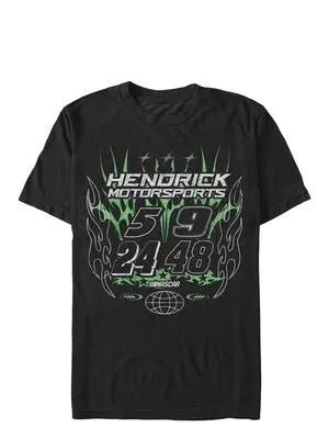 HENDRICK MOTORSPORTS Dark Acid Racing Short Sleeve Graphic T-shirt - Black