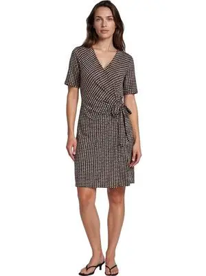 MASAI COPENHAGEN Magavros V-neck Printed Wrap Dress - Black