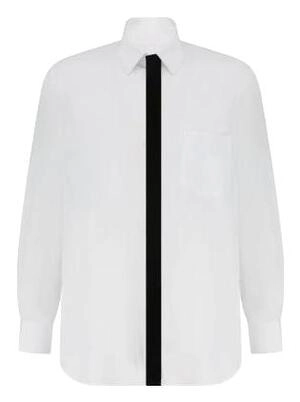 UCHÈ Uche Velvet Patch Long Sleeve Shirt - White