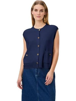 MASAI COPENHAGEN Masai Copenhagen Malossan Button-Front Knit Vest