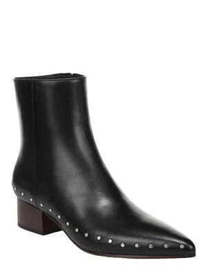 Vince Vince August Pointed Toe Ankle Boot With Stud Detailing Black