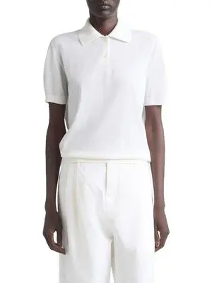 JIL SANDER Wool Crop Polo - Piuma