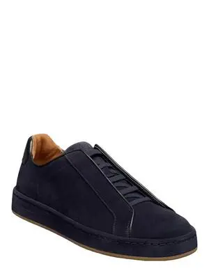 Allen Edmonds Banks Stretch Lace Suede Sneakers - Baltic