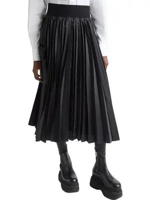 Sacai Pleated Cargo Midi Skirt - Black