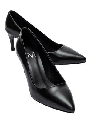 FOREVER & ALWAYS SHOES Forever & Always Shoes Clyde Leather Stiletto Pumps Black