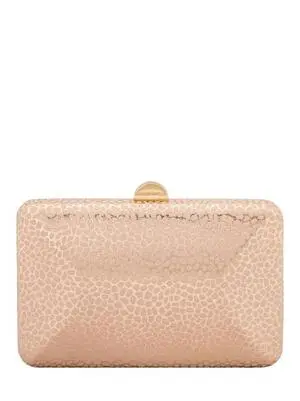 OLGA BERG Frankie Embossed Clutch - Blush