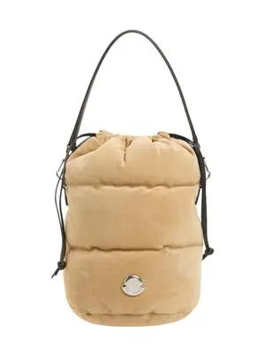 Moncler Caradoc Quilted Suede Bucket Bag - Beige