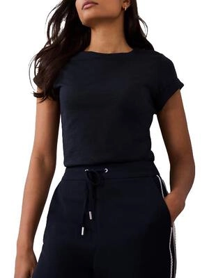 Mint Velvet Cotton Star T-shirt - Navy