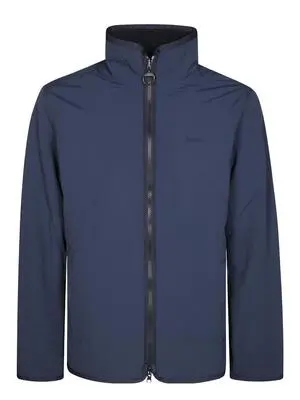 Barbour Logo Embroidered Reversible Fleece Jacket - Blue