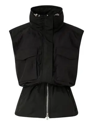 Pinko Sleeveless Down Jacket With Drawstring Detail - Black