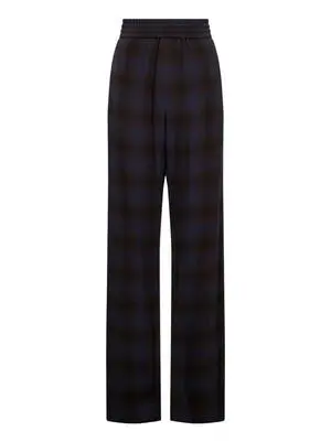 Dries Van Noten Plaid Belted High-waisted Trousers - Black