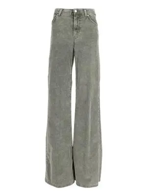 DONDUP Logo Patch Straight-leg Pants - Gray