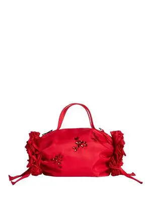 Simone Rocha Beaded Top Handle Shoulder Bag - Red