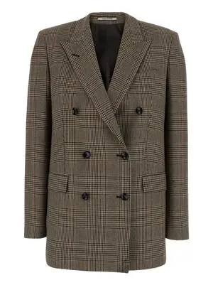 TAGLIATORE Tagliatore Double-Breasted Plaid Jacket