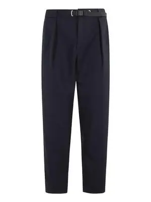WHITE SAND Tailored Trousers With Belt - Blu