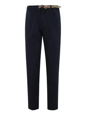 WHITE SAND Tailored Trousers With Belt - Blu