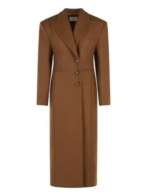 Andamane Ottavia Virgin Wool Blend Coat - Brown