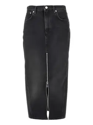 HAIKURE Midi Skirt - Washed Black