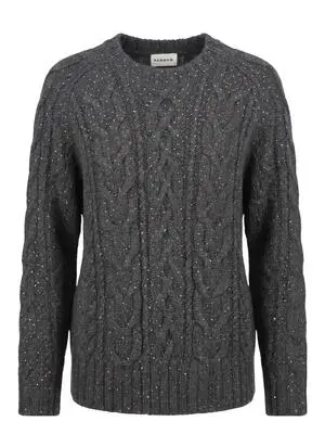 P.a.r.o.s.h Embellished Crew Neck Sweater - Antracite