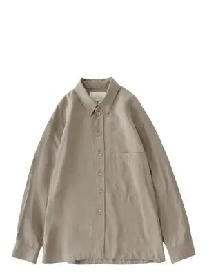 Studio Nicholson Emper Patch-pocket Shirt - Light Brown