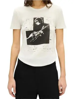 ANN DEMEULEMEESTER Curved Hem T-shirt - Ivory
