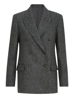 BRUNELLO CUCINELLI Brunello Cucinelli Double-Breasted Blazer With Monili Decoration
