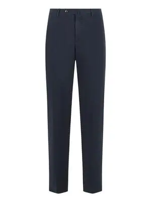 PT TORINO Tailored Trousers With Belt Loops - Navy