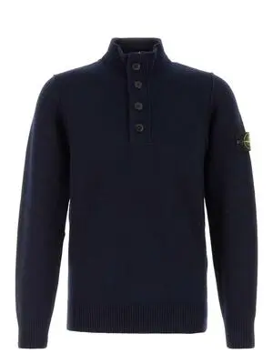 Stone Island Midnight Wool Blend Sweater - Blue