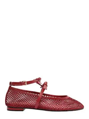 ALEXANDRE BIRMAN Slim Clarita Ballet Mesh Flats - Red