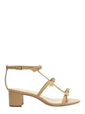 ALEXANDRE BIRMAN Slim Lolita 45 Block Heel Sandals - Semolina